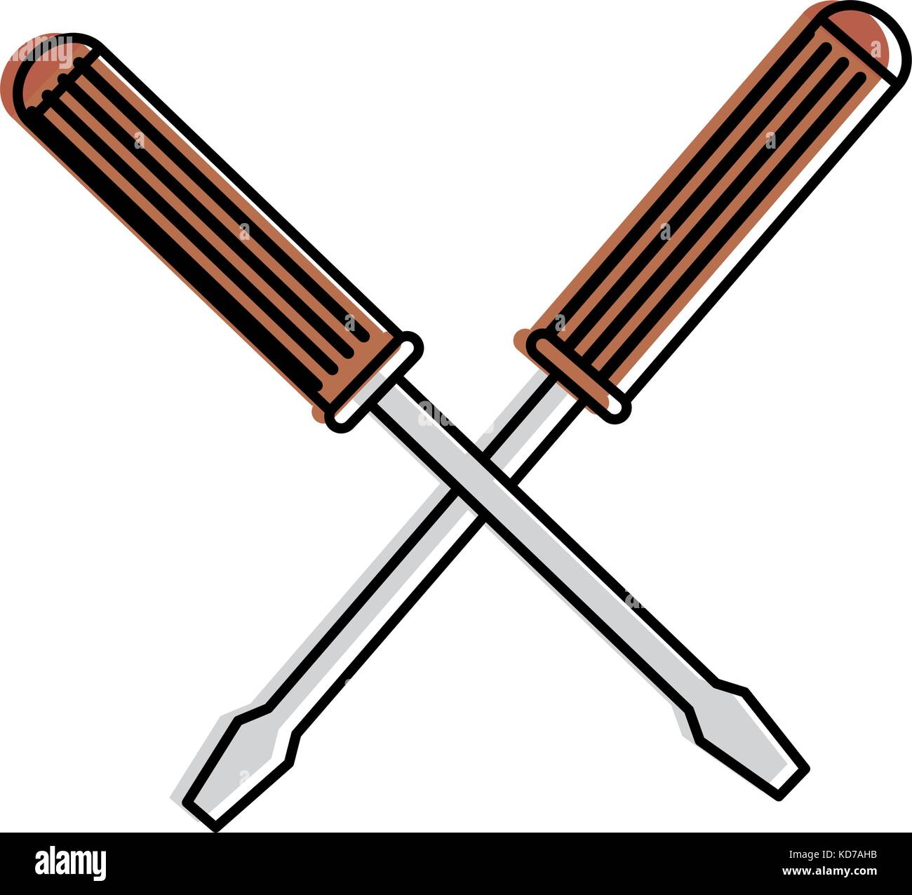 screwdrivers crossed tools isolated icon Stock Vector Image & Art - Alamy