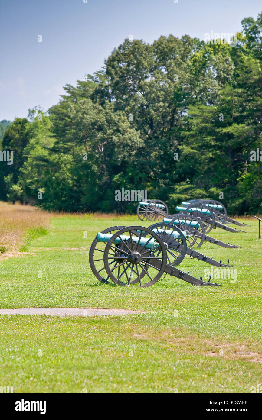 Cannon at Civil War battlefield Manassas (Bull Run), VA US Stock Photo ...