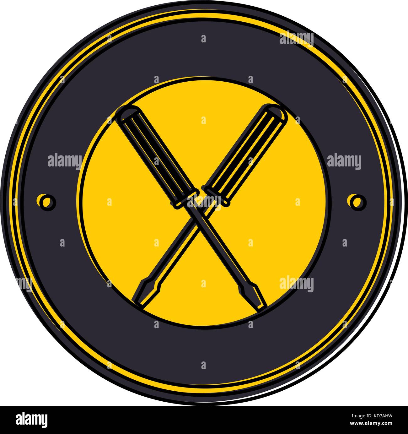 screwdrivers crossed tools isolated icon Stock Vector Image & Art - Alamy