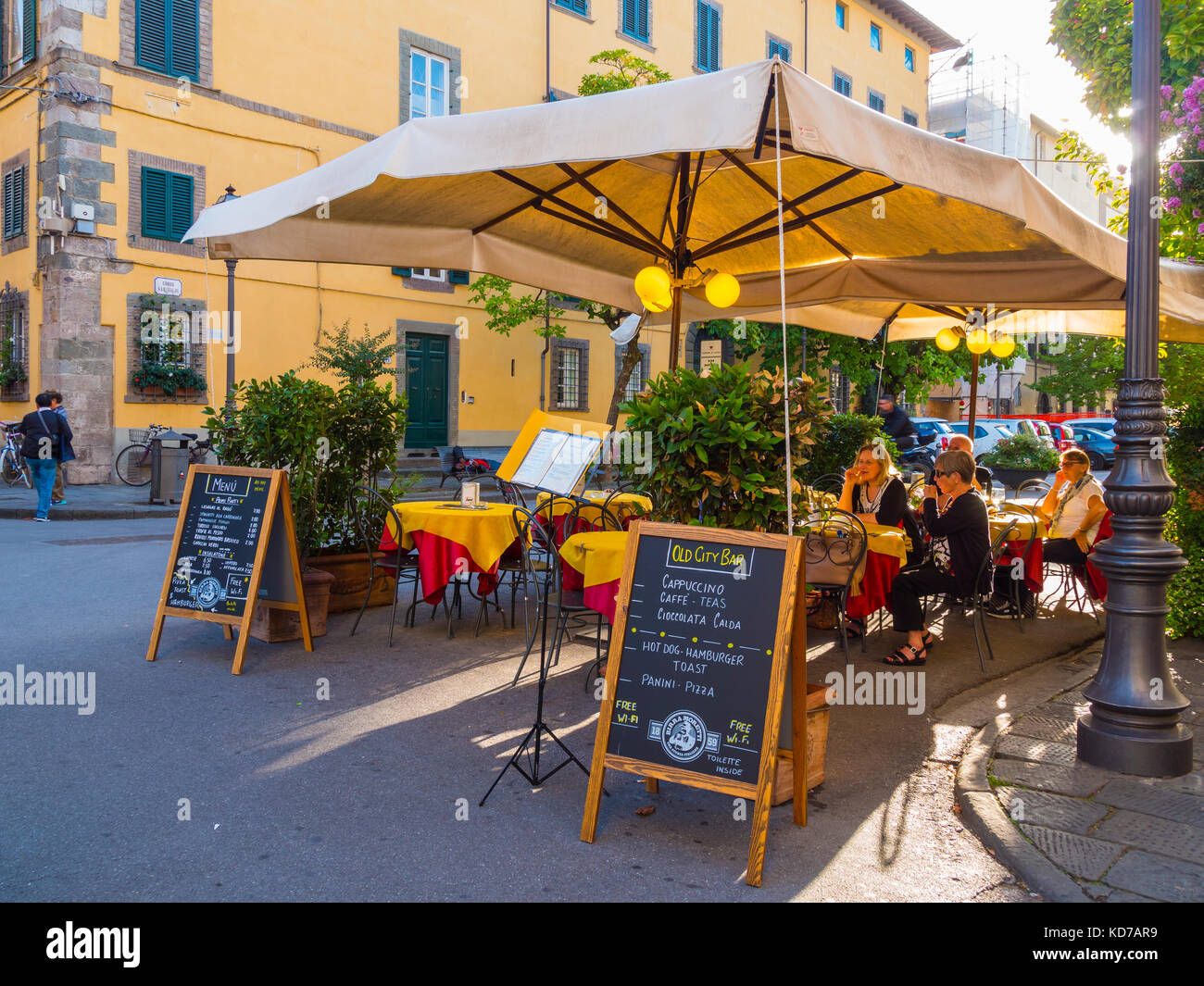 Old city bar in Lucca Stock Photo - Alamy