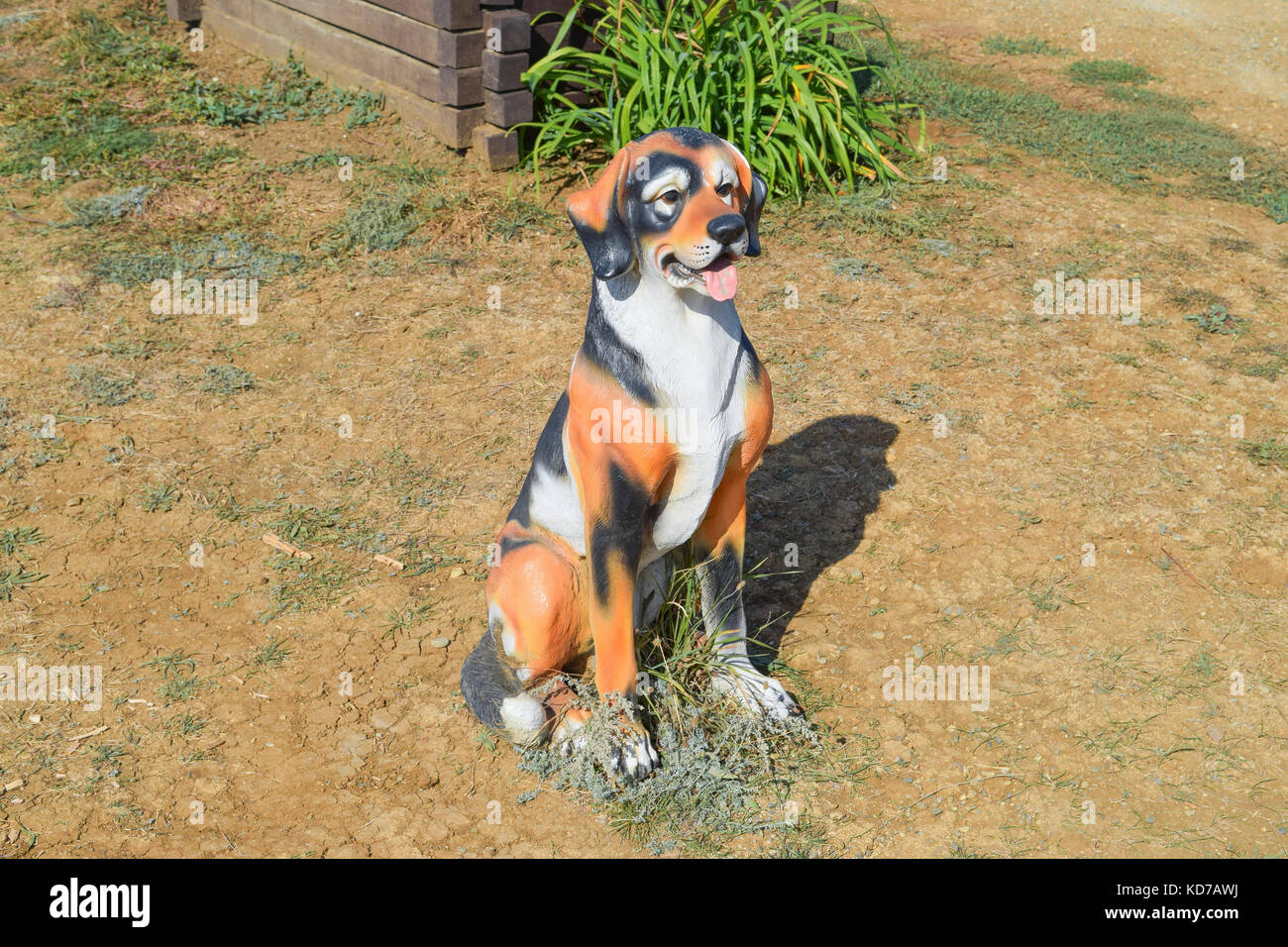 Booth with a dog dummy. The scenery in backyard Stock Photo - Alamy
