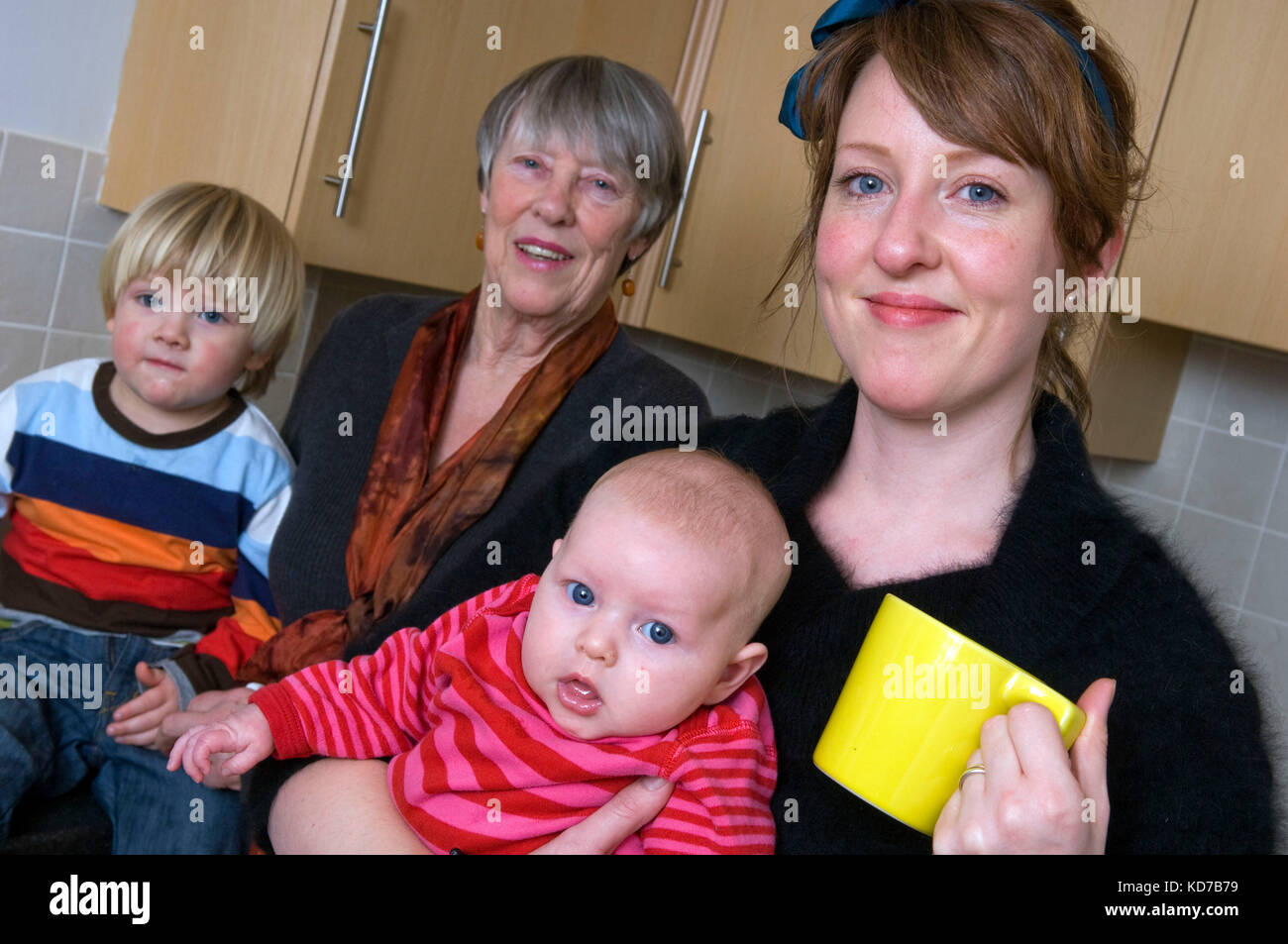 Sarah Thompson with her Mother Thelma Thompson and children Stanley and ...