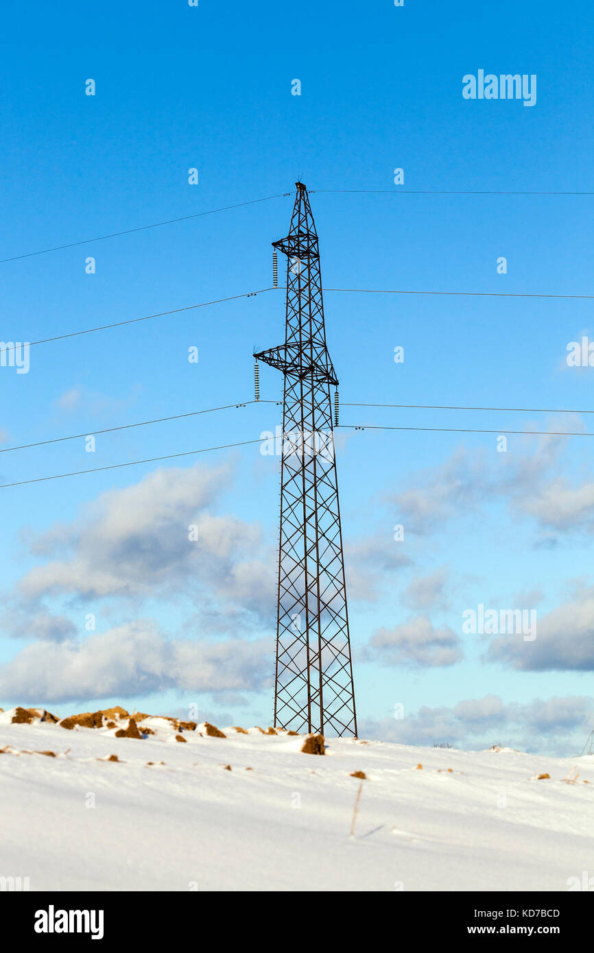 High-voltage power lines Stock Photo - Alamy