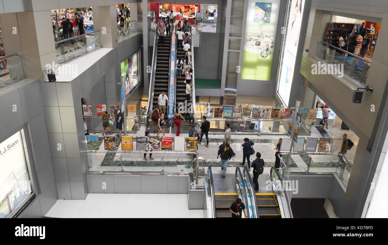 Thailand, Bangkok 15 May: People in the Mall. Shopping mall. Rush hour ...