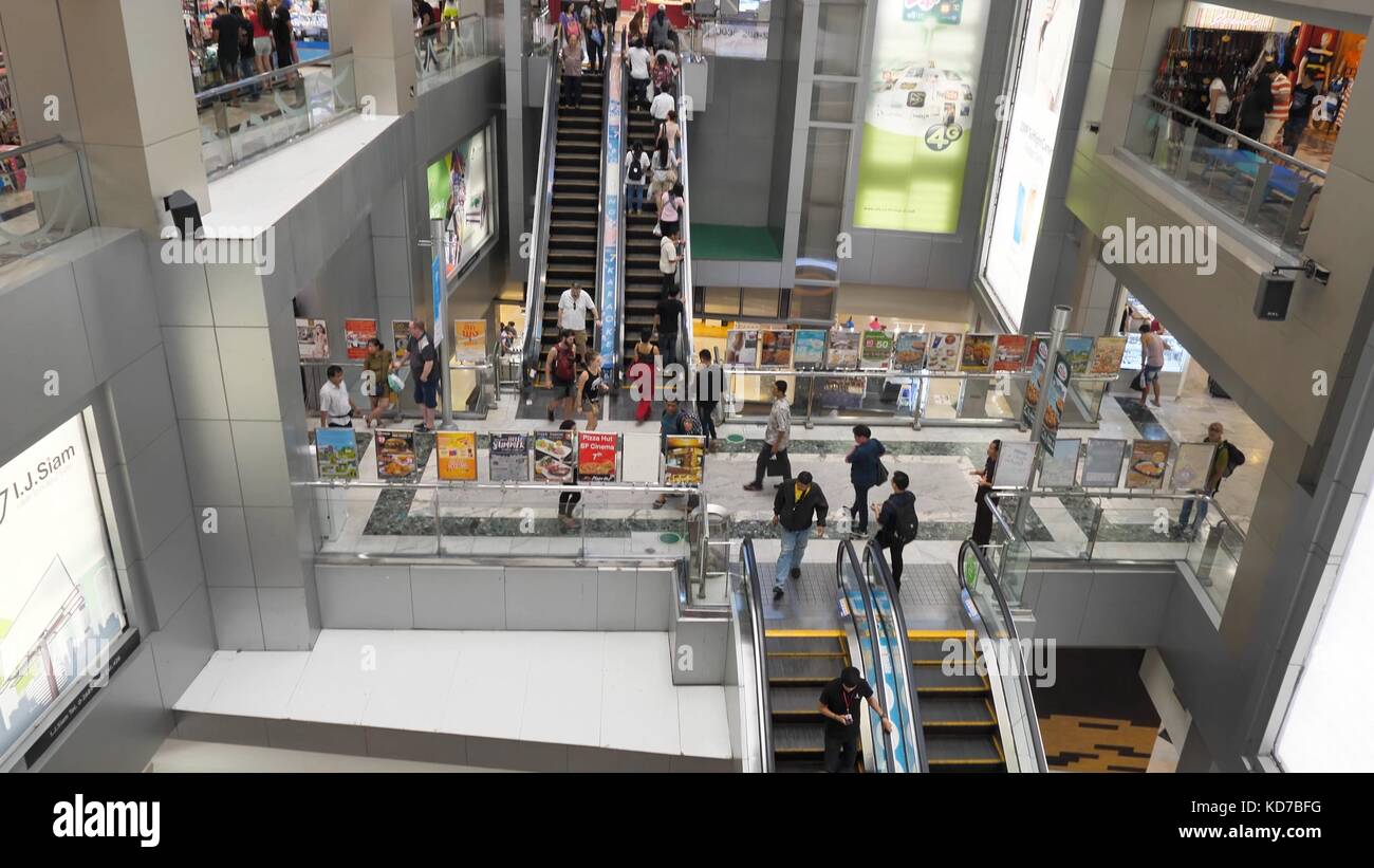 Thailand, Bangkok 15 May: People in the Mall. Shopping mall. Rush hour ...