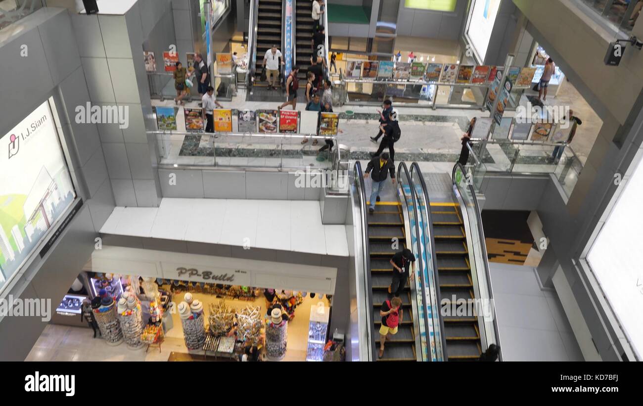 Thailand, Bangkok 15 May: People in the Mall. Shopping mall. Rush hour ...