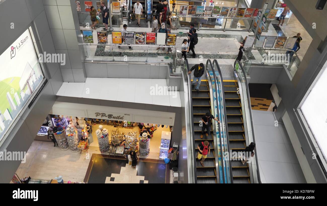 Thailand, Bangkok 15 May: People in the Mall. Shopping mall. Rush hour ...
