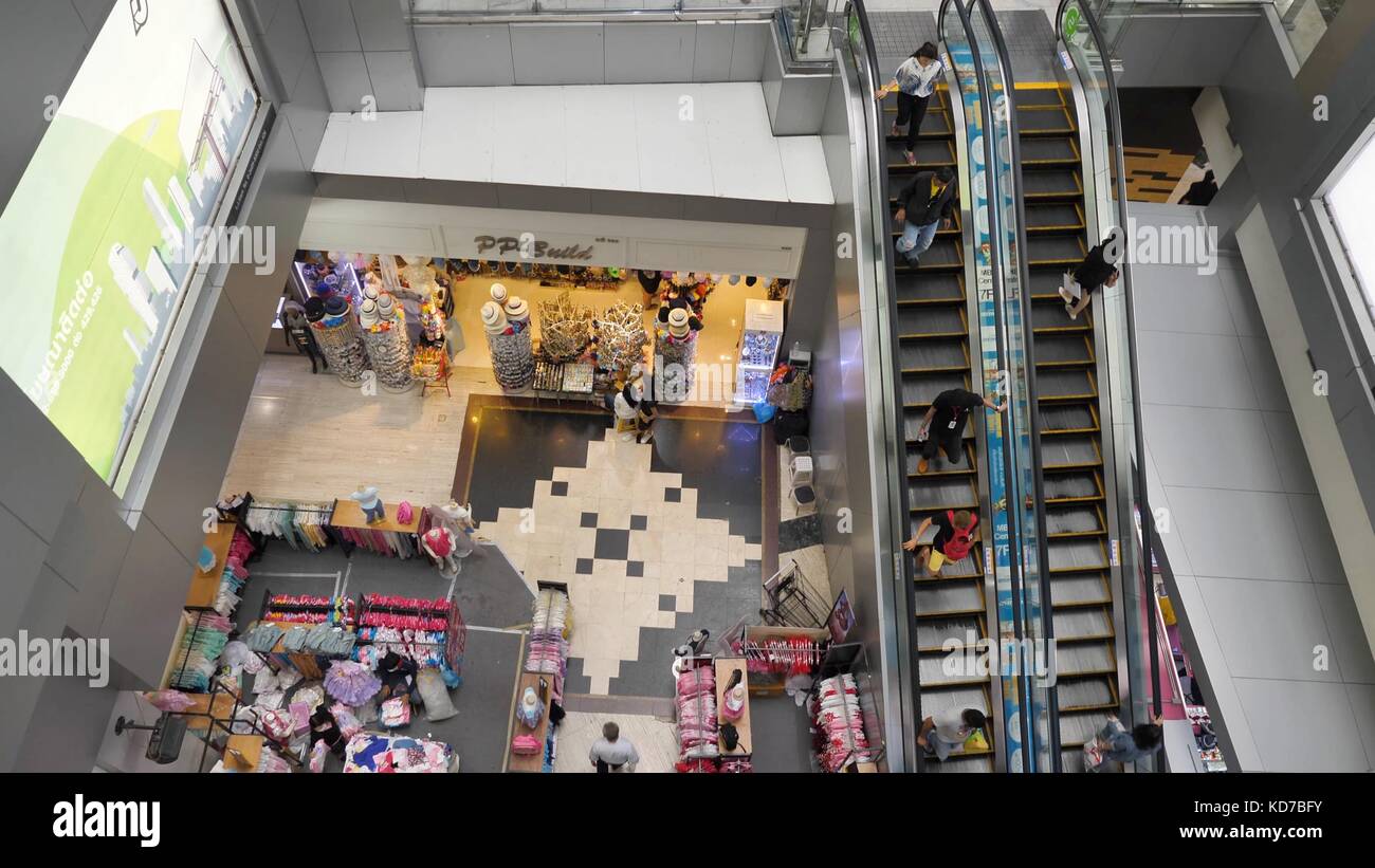 Thailand, Bangkok 15 May: People in the Mall. Shopping mall. Rush hour ...