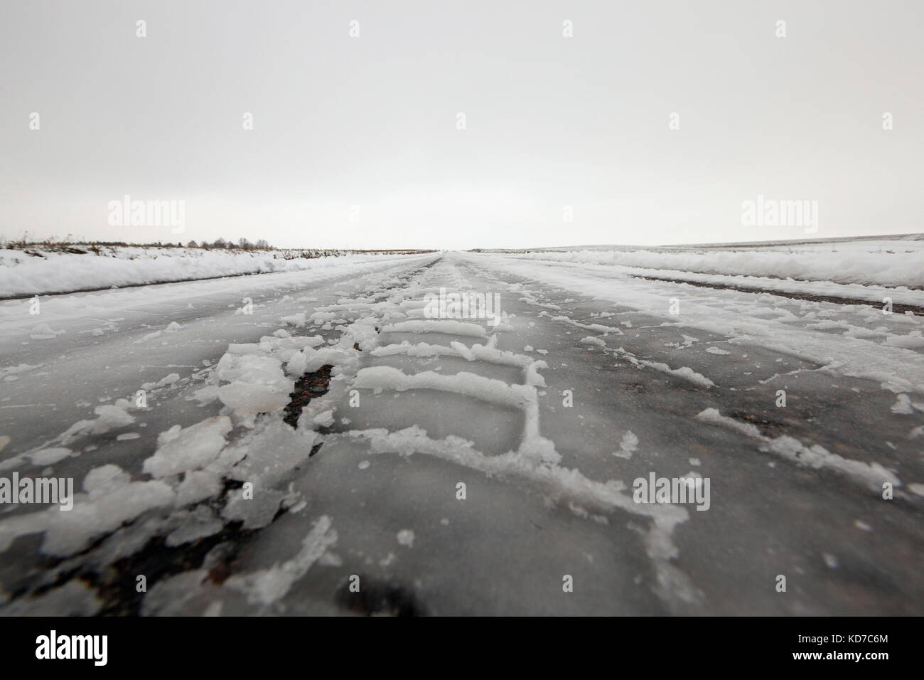 Ruts on the road Stock Photo - Alamy