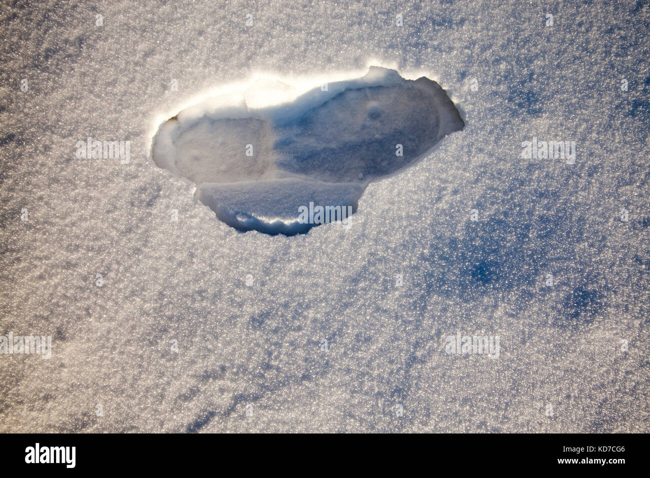 Ruts on a snow-covered road Stock Photo - Alamy