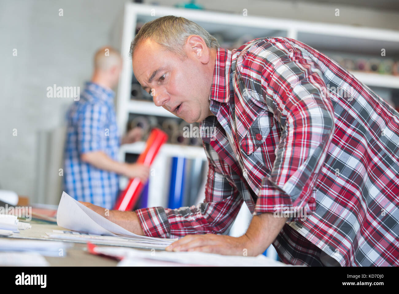 thoughtful man planning work Stock Photo - Alamy