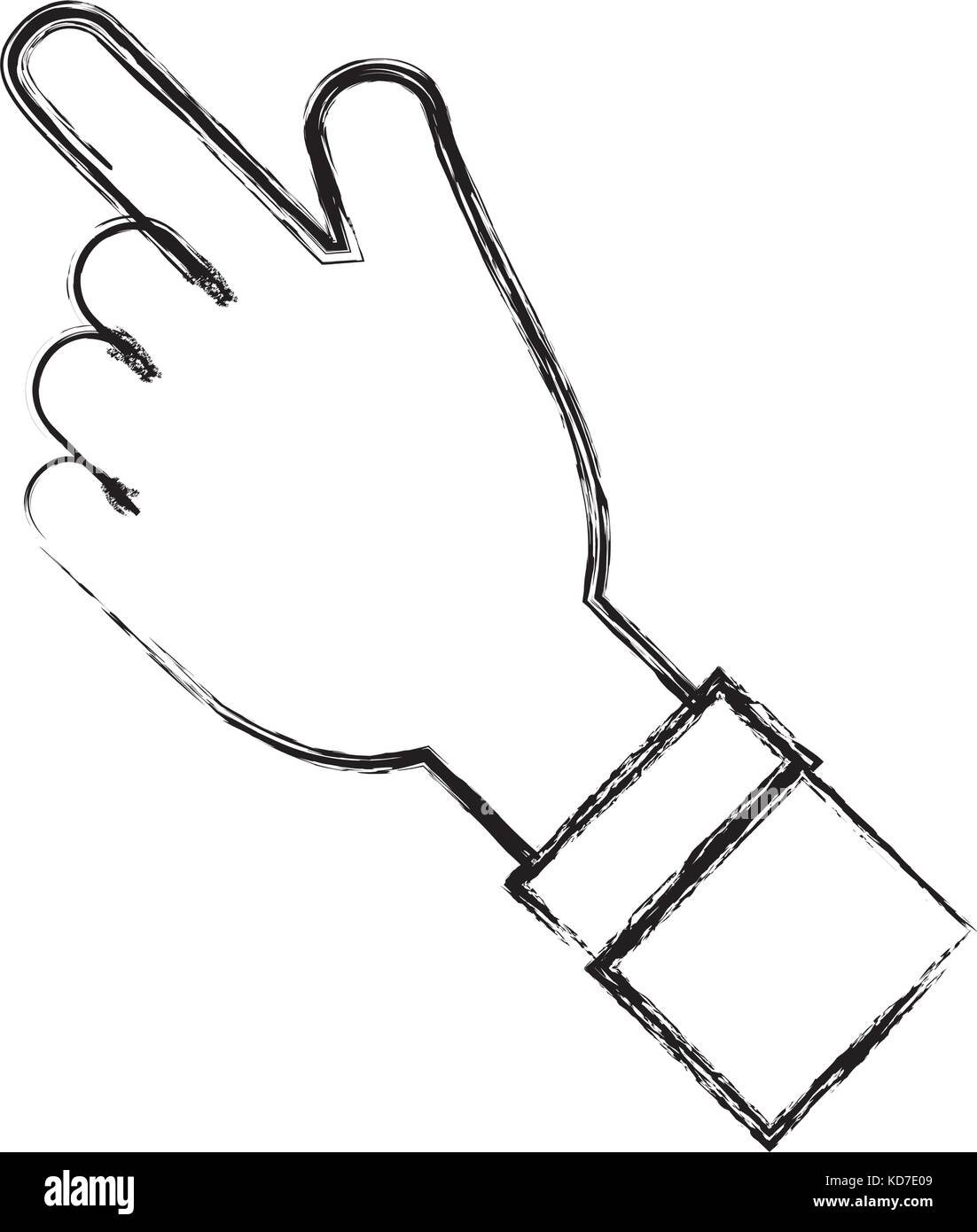 hand vector illustration Stock Vector Image & Art - Alamy