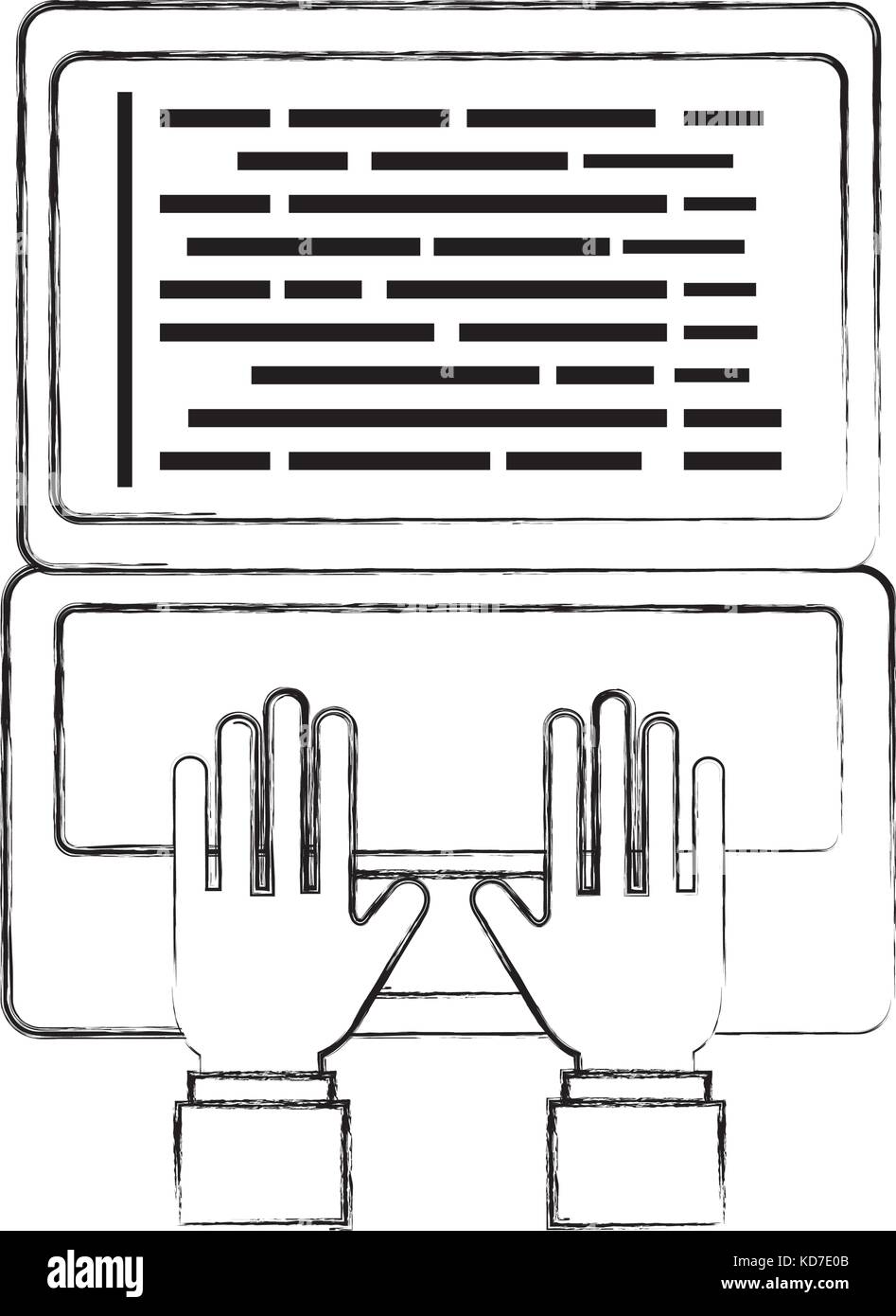 Typing process Stock Vector Images - Alamy