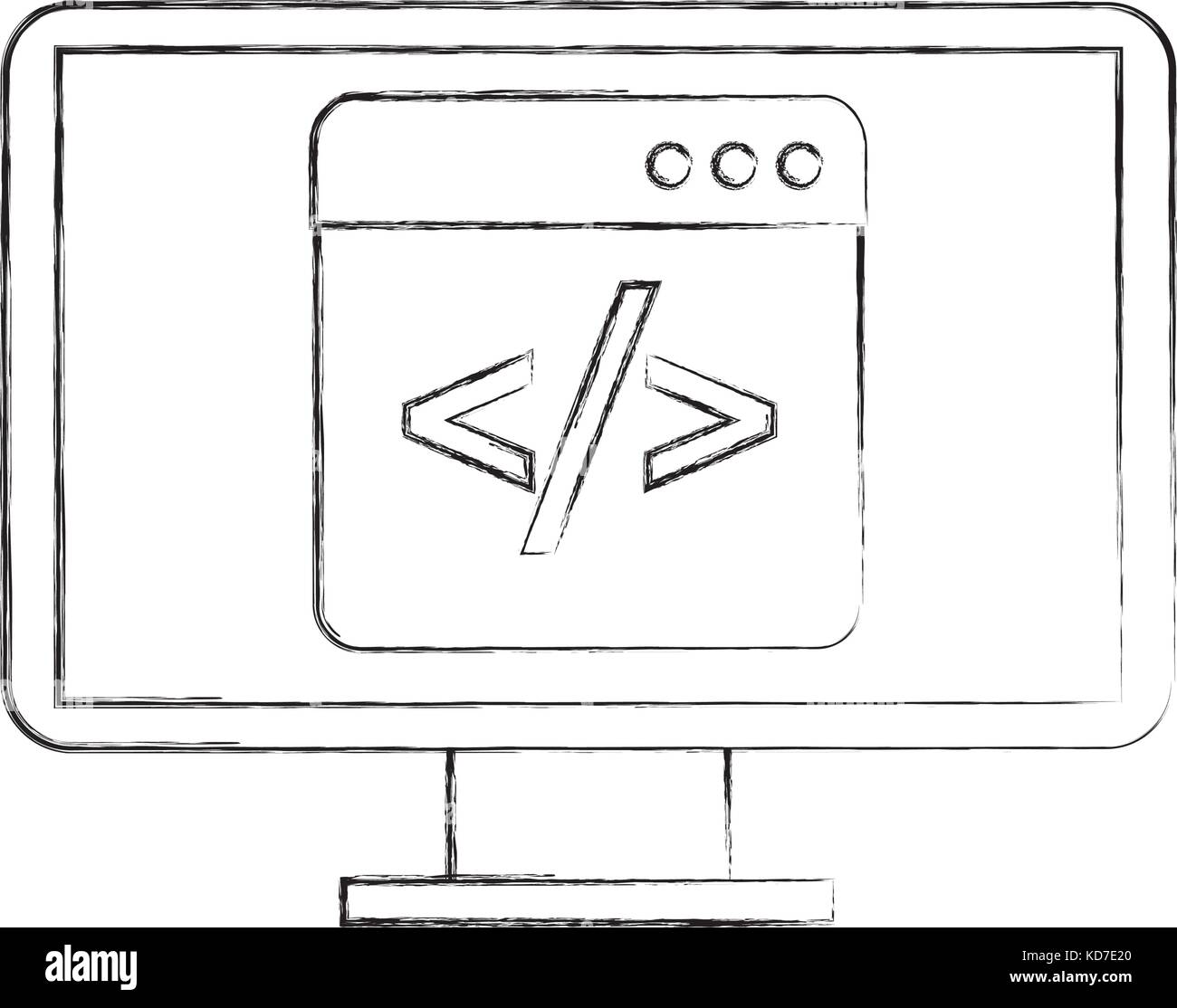 Programming Window With Script Code Computer Stock Vector Image And Art Alamy