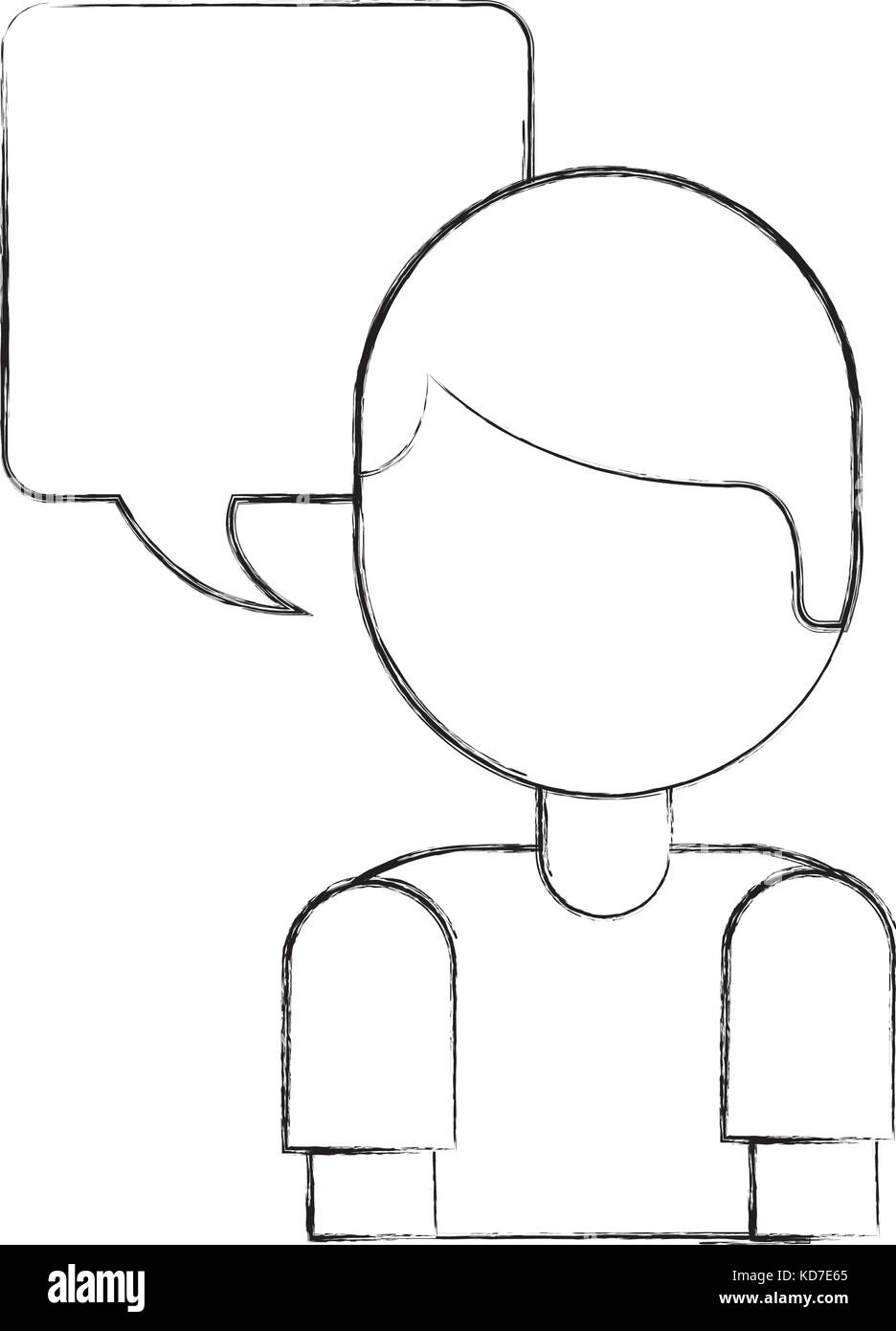 Cartoon cloud character speech Black and White Stock Photos & Images ...