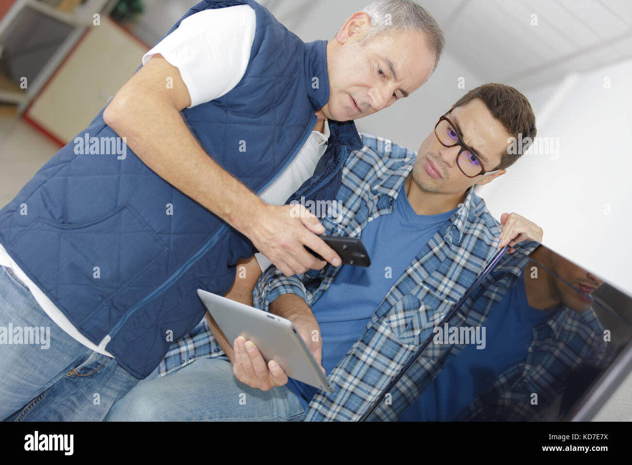 business team calling client on the phone Stock Photo - Alamy