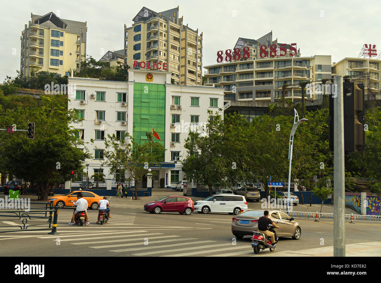 Police building in the tourist area of Sanya city Stock Photo - Alamy