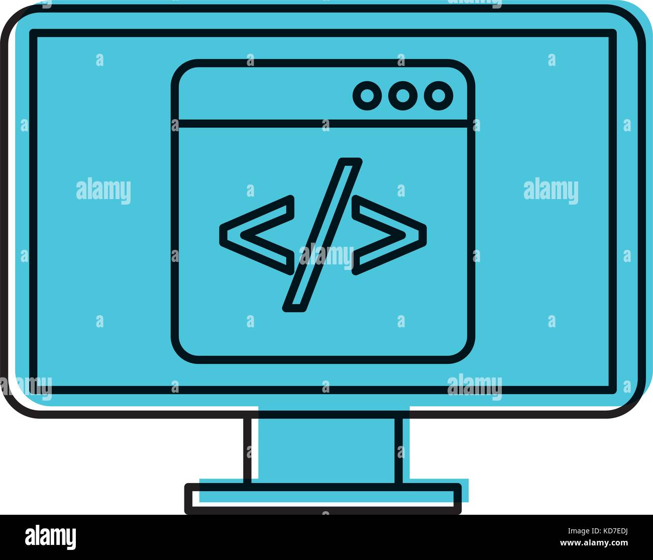 Programming Window With Script Code Computer Stock Vector Image And Art Alamy