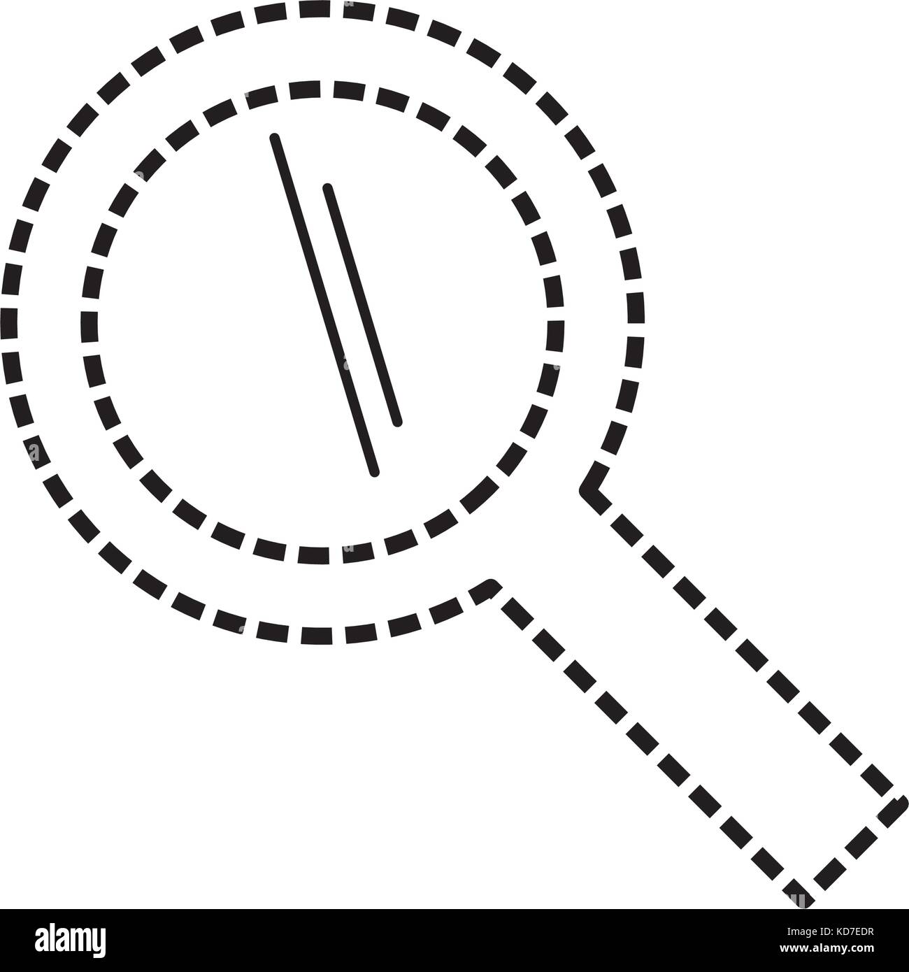 Magnifying glass sticker Cut Out Stock Images & Pictures - Alamy