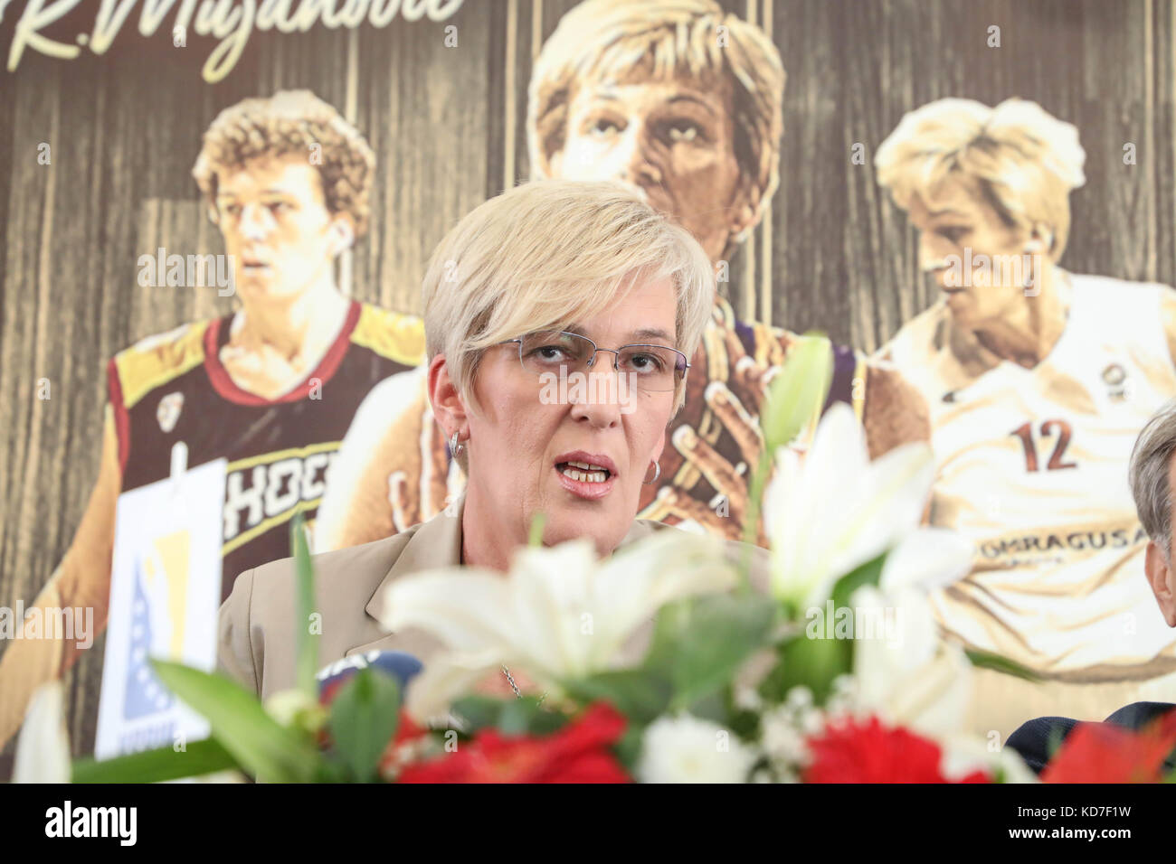 Sarajevo, BiH. 10th Oct, 2017. Legendary Bosnian basketball player ...