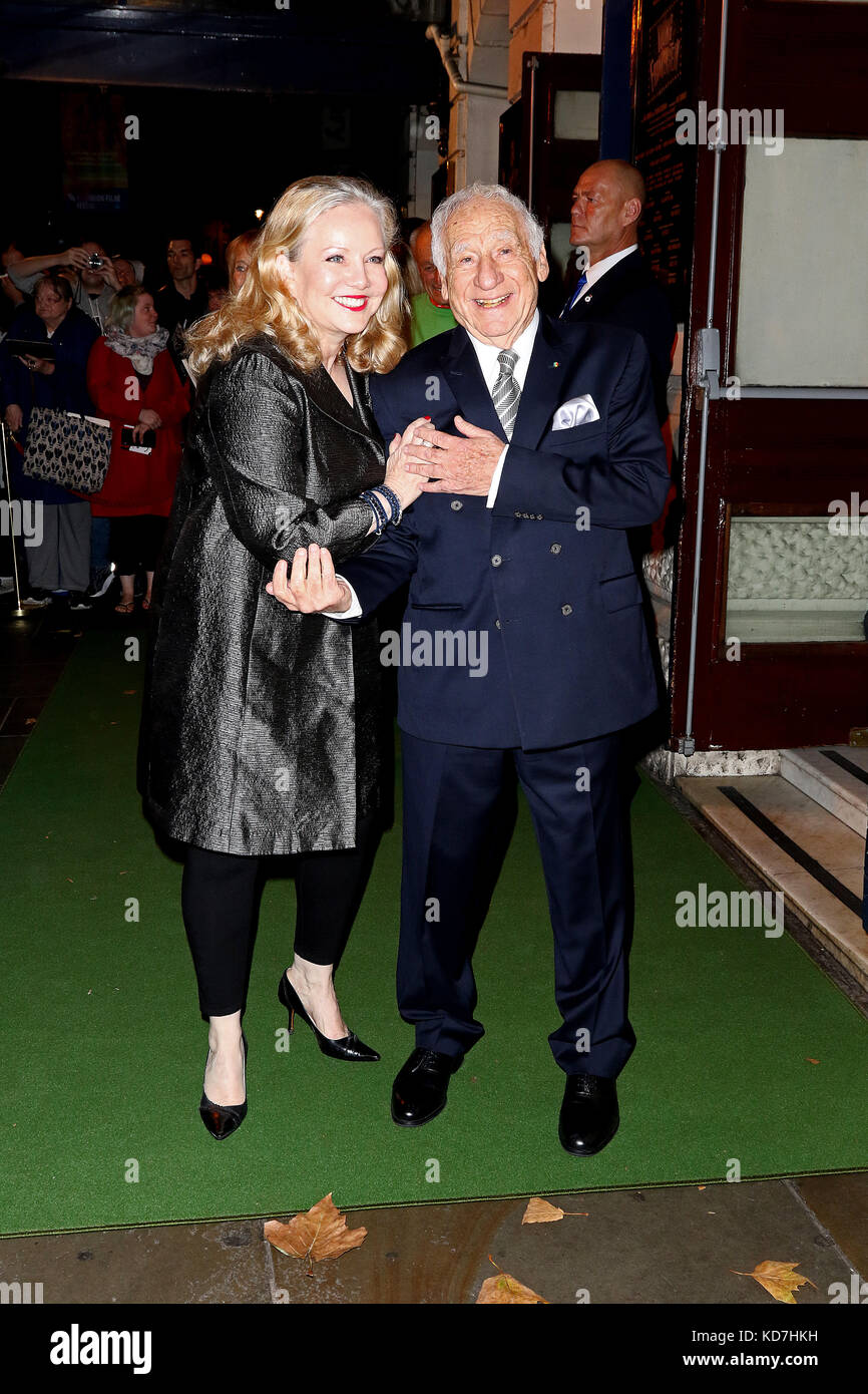 London, UK. 10th October, 2017. Susan Stroman, Mel Brooks, Mel Brooks ...