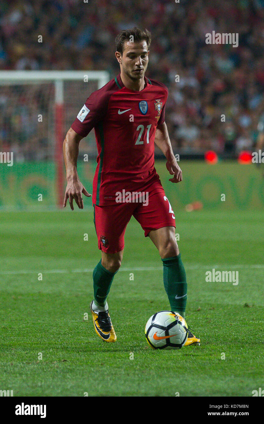 Lisbon, Portugal. 10th Oct, 2017. Portugal's defender Cedric Soares (21 ...