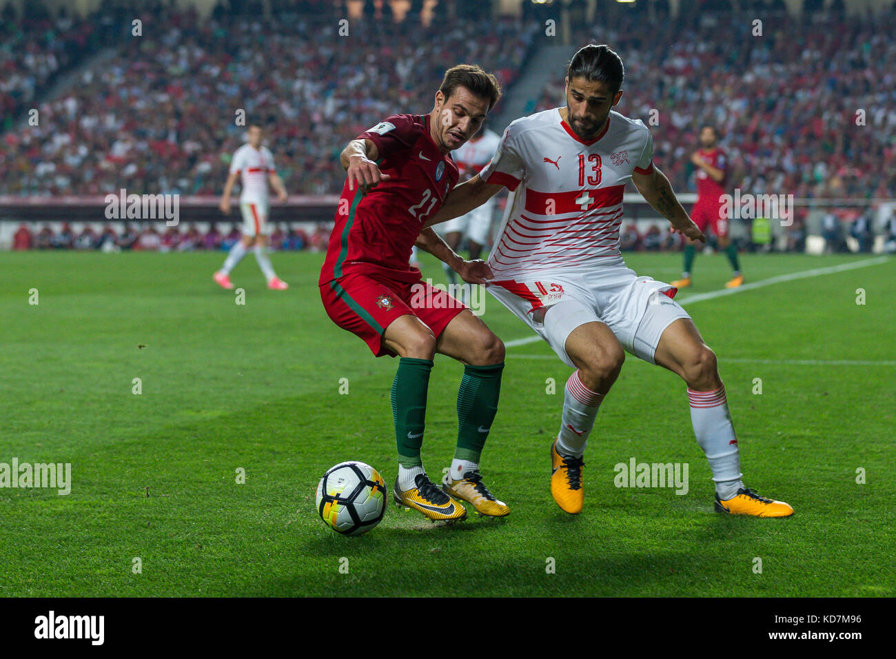 Lisbon, Portugal. 10th Oct, 2017. Portugal's defender Cedric Soares (21 ...