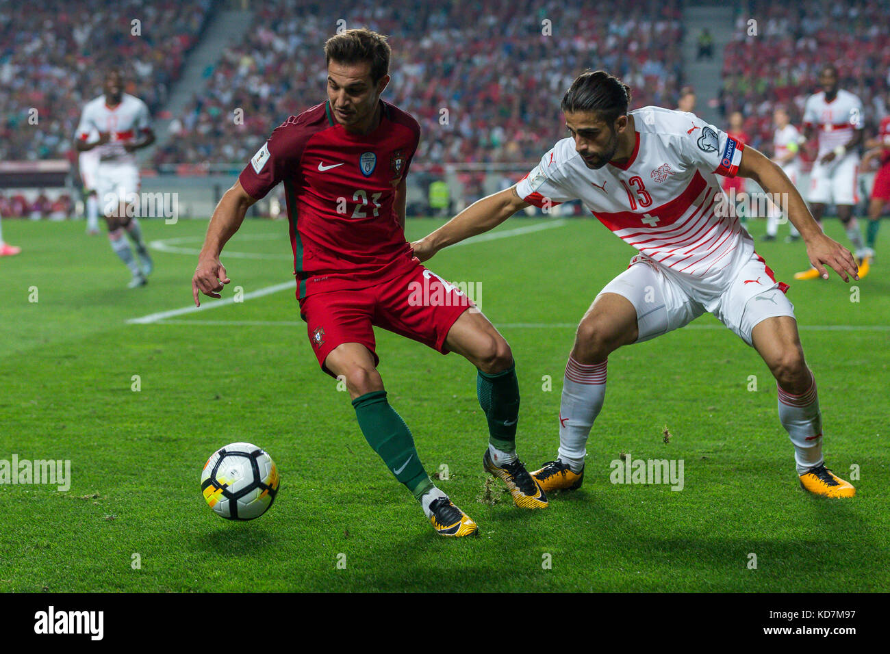 Lisbon, Portugal. 10th Oct, 2017. Portugal's defender Cedric Soares (21 ...