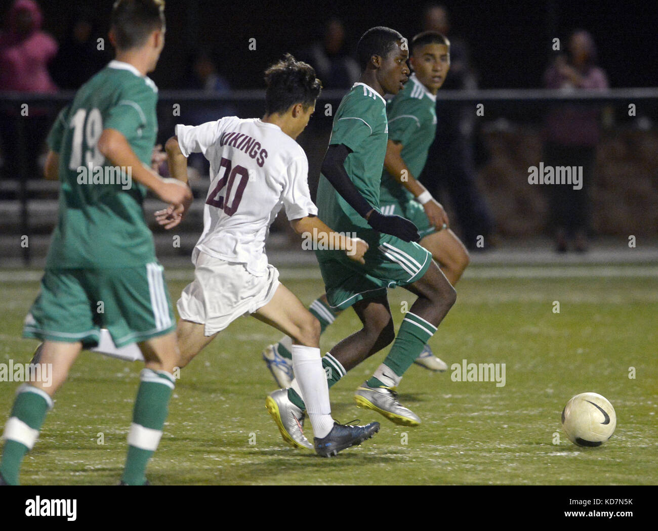U.S. 10th Oct, 2017. SPORTS -- Albuquerque High's Alex Jimenez, 19 ...