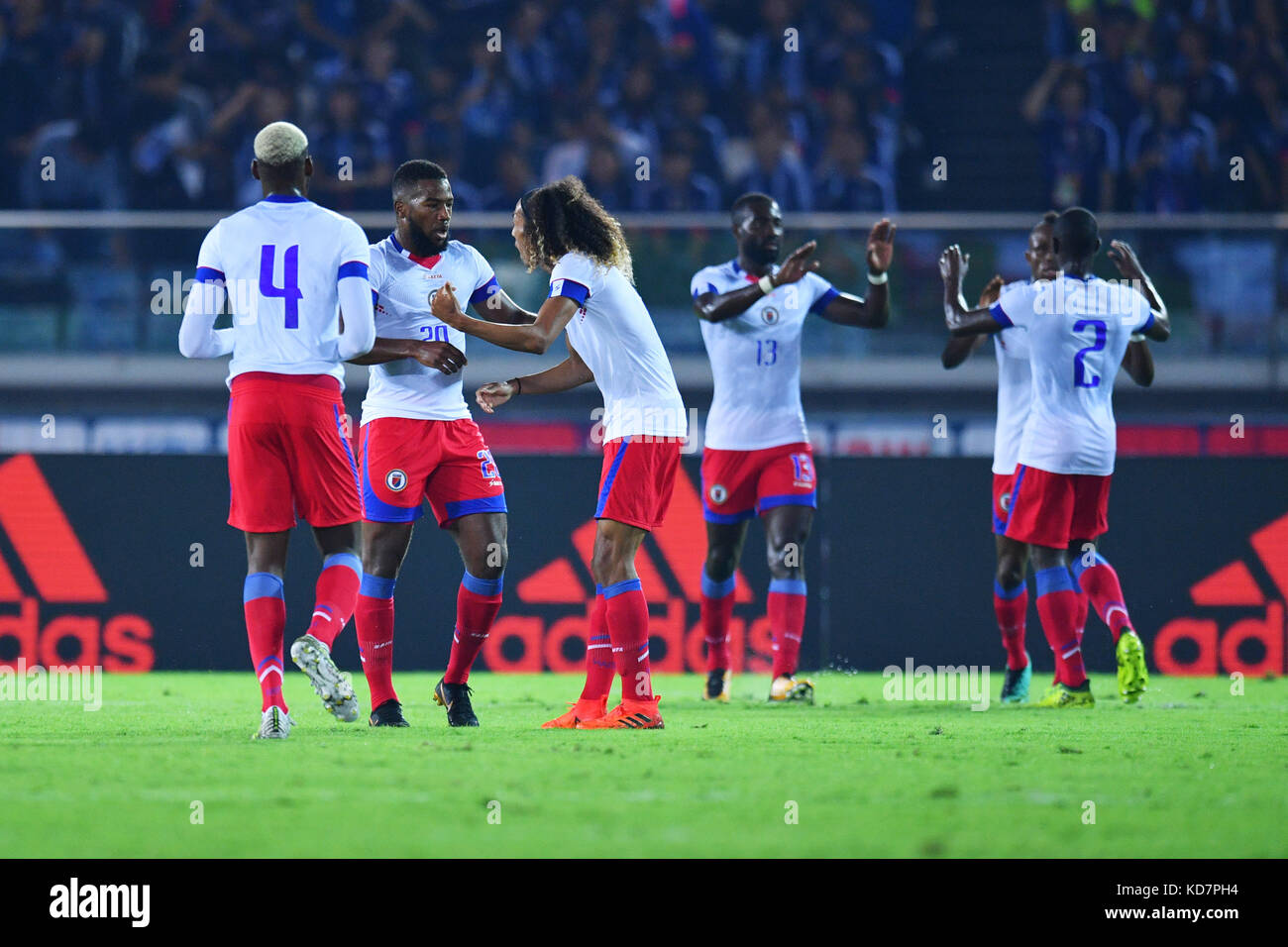 Kanagawa, Japan. 10th Oct, 2017. Haiti team group (HAI), Football ...