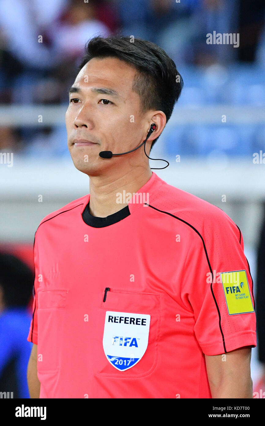 Kanagawa, Japan. 10th Oct, 2017. CHOW Chun-kit (Referee) Football ...