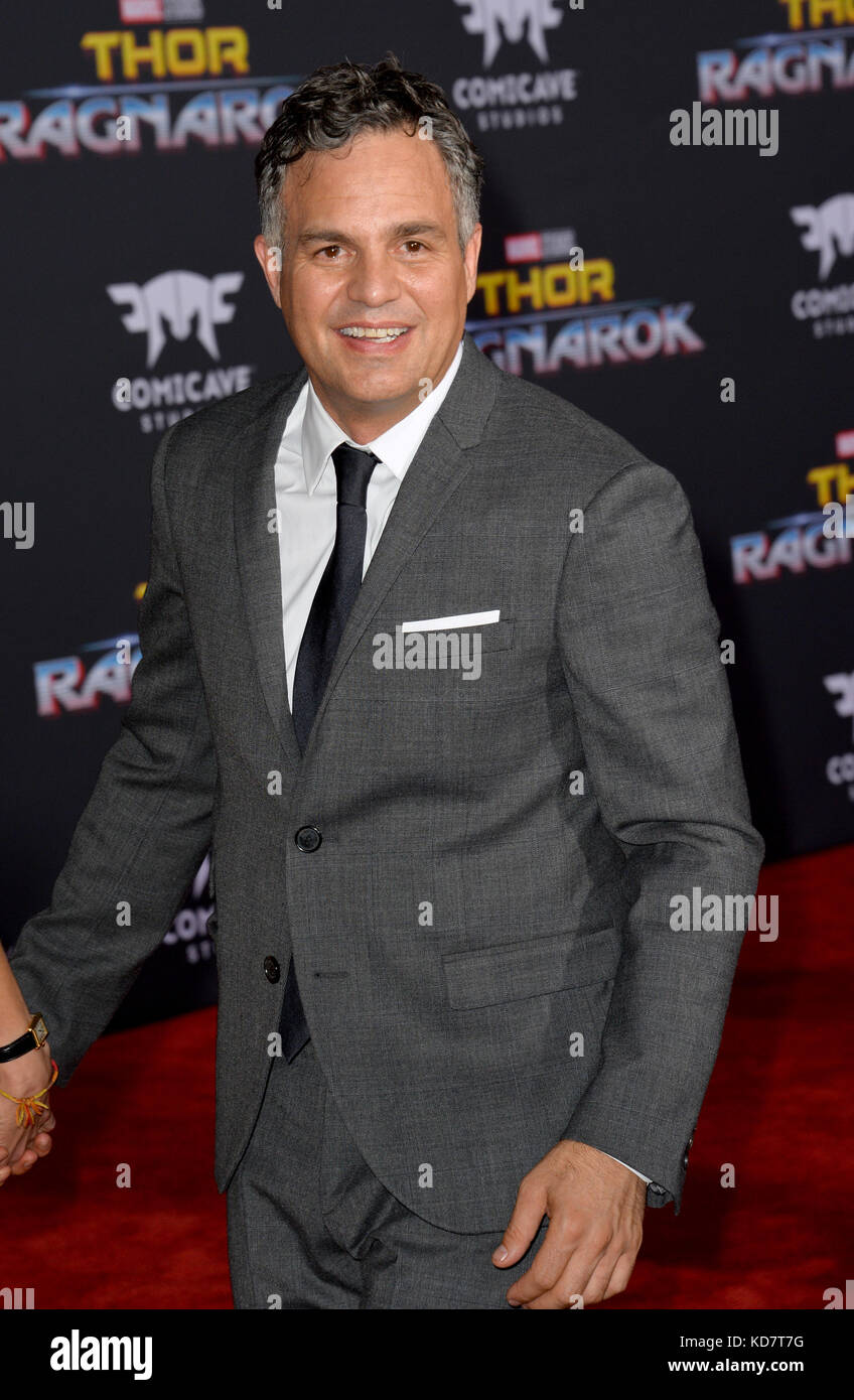 Los Angeles, USA. 10th Oct, 2017. Mark Ruffalo at the premiere for ...
