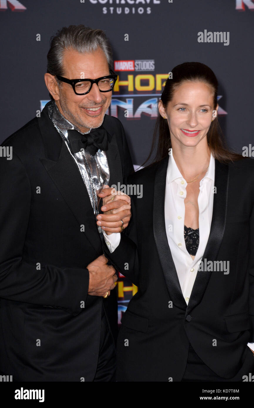 Los Angeles, USA. 10th Oct, 2017. Jeff Goldblum & Emilie Livingston at ...