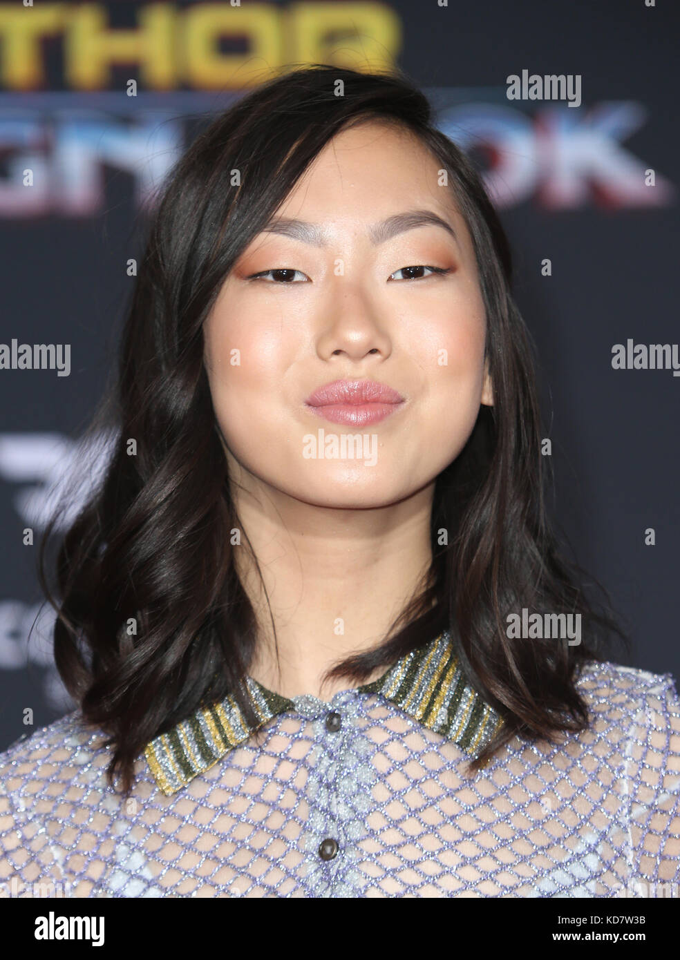 HOLLYWOOD, CA - OCTOBER 10: Madison Hu, at the world premier of Marvel ...