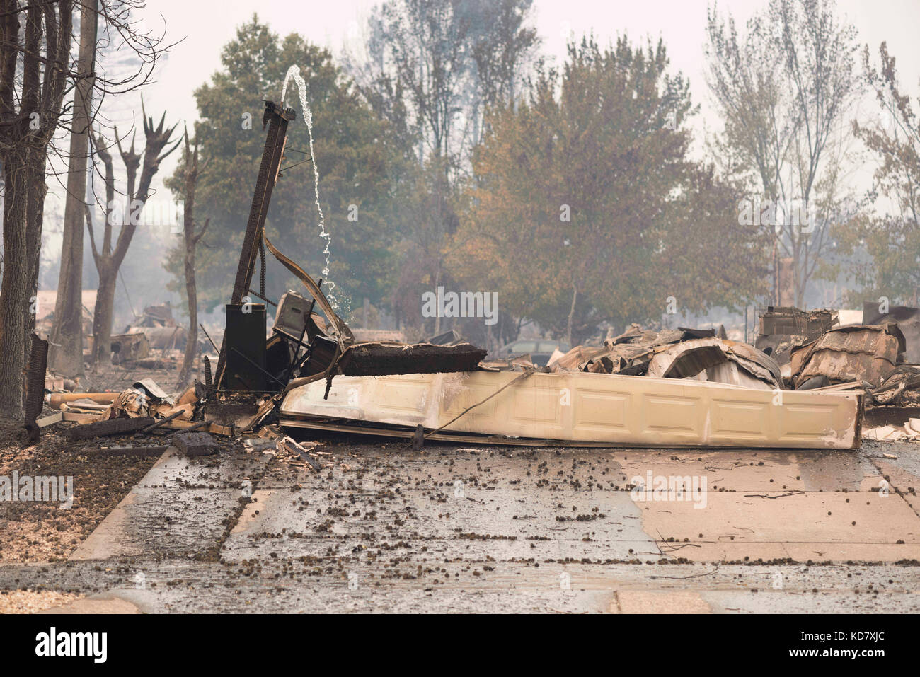 October 9, 2017 - Santa Rosa, California, U.S. - The Tubbs Fire has ...