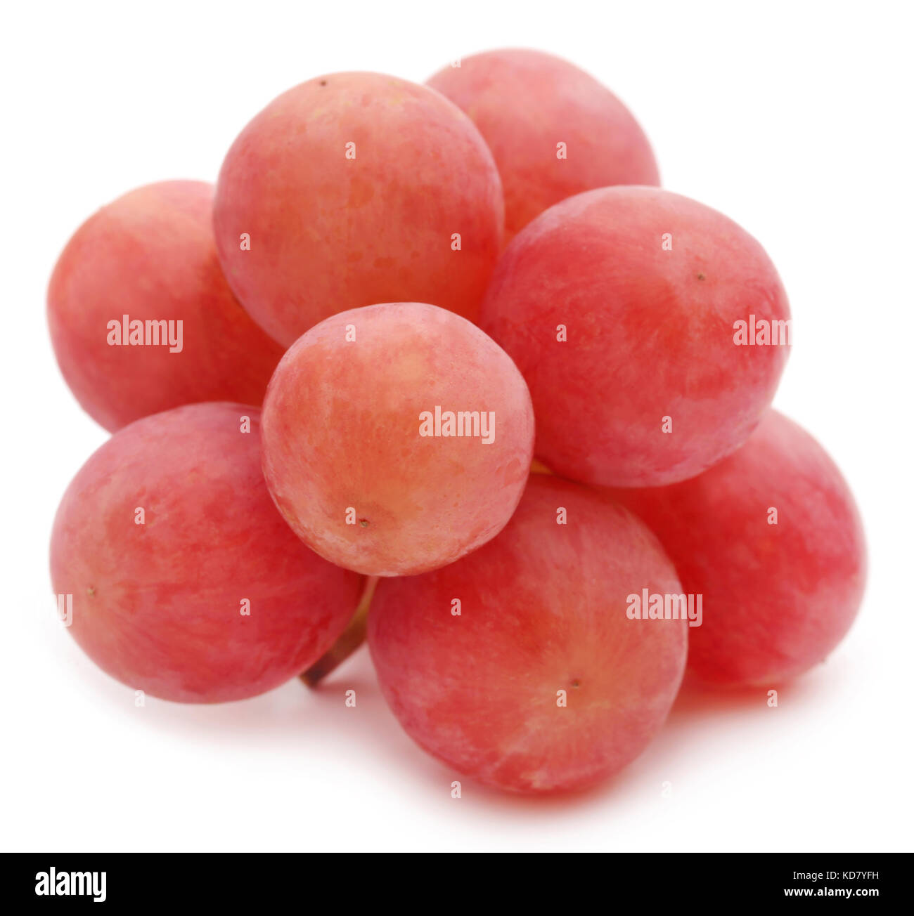 Organic red grapes over white background Stock Photo - Alamy