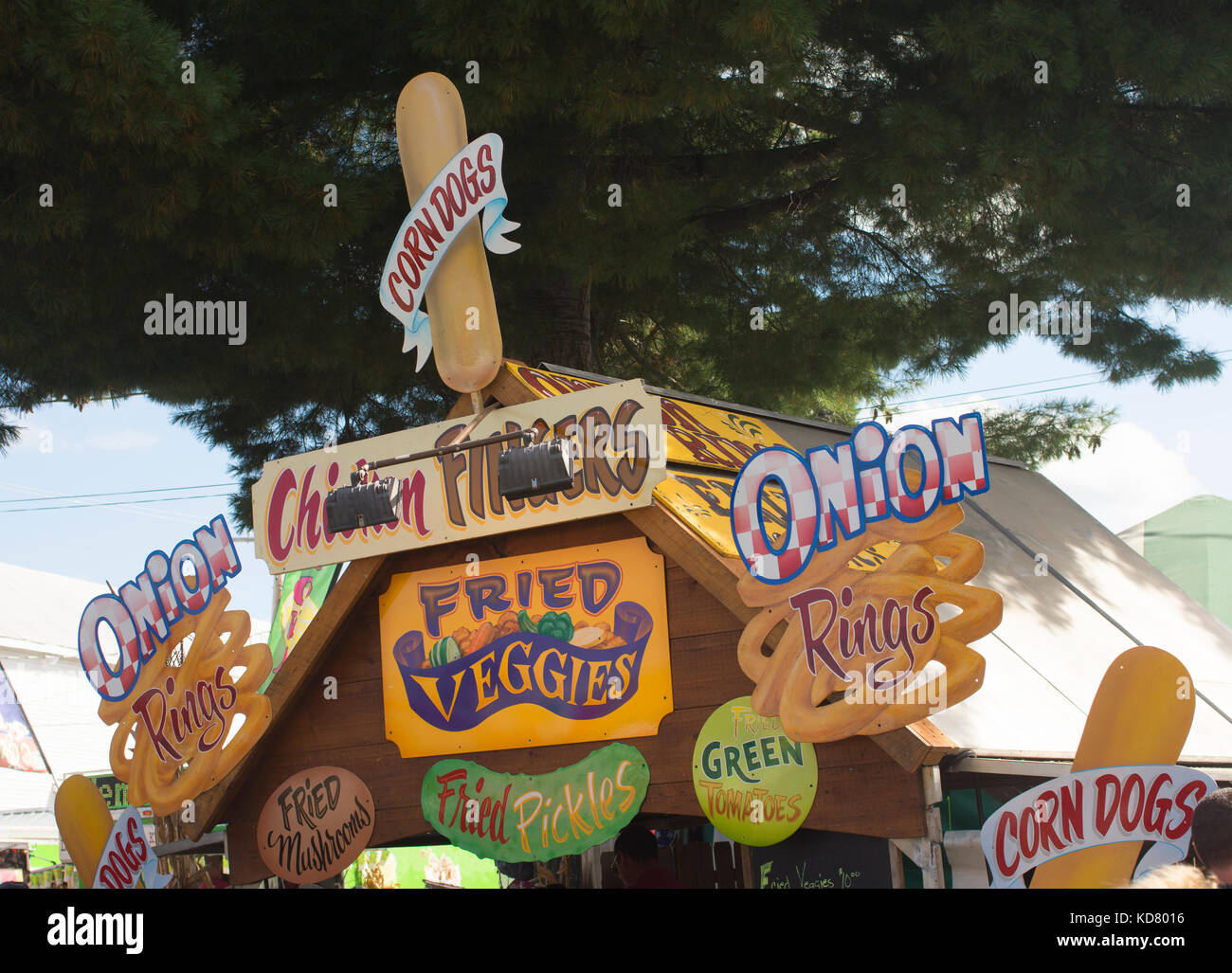 Signage at the food court at the Fryeburg Fair, Fryeburg, Maine, USA ...