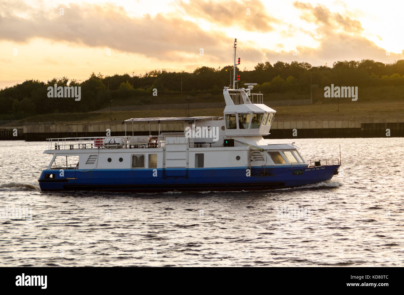 The Shields Ferry 'The Spirit of the Tyne' on the River Tyne Stock ...