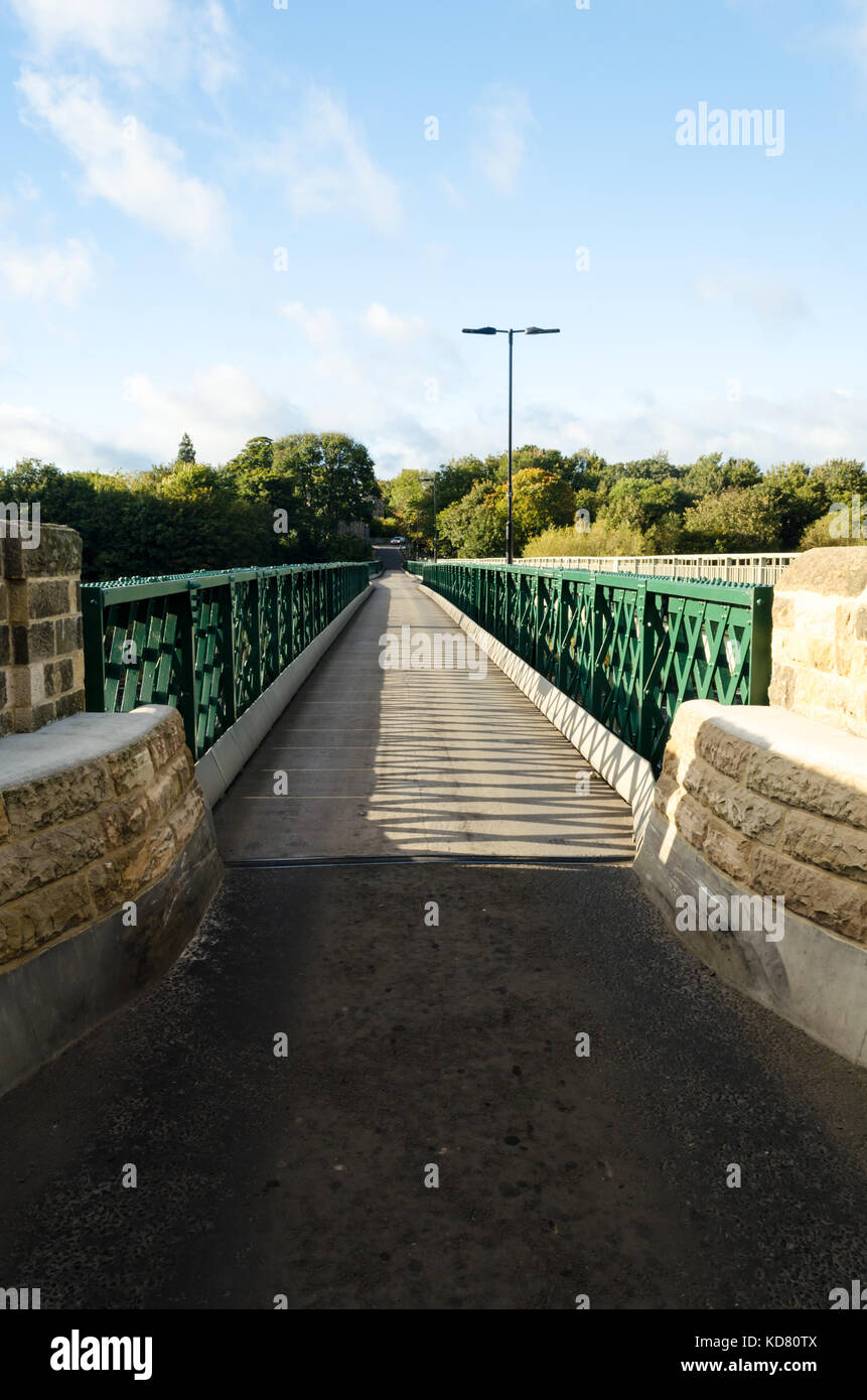 View Along the Ovingham Pedestrian Bridge (1974) Across the River Tyne ...
