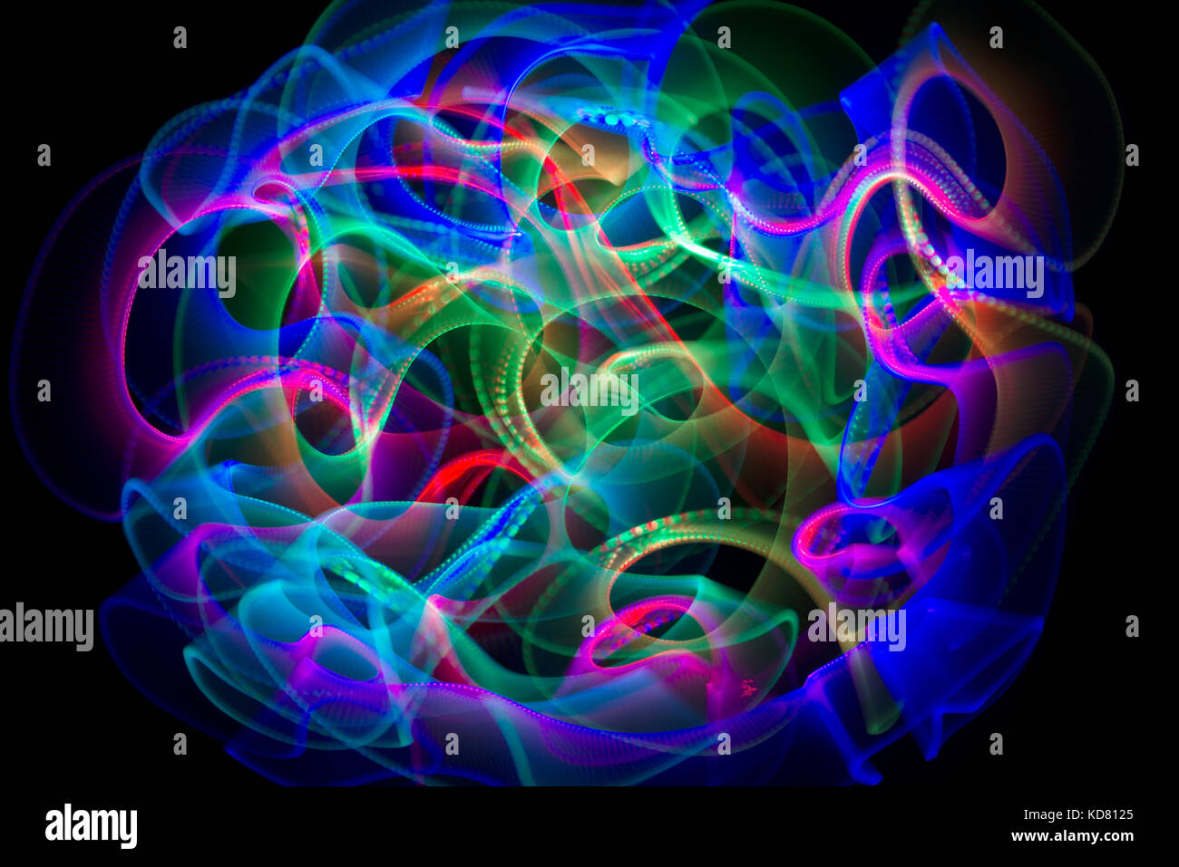 Multi colored Light Painting Stock Photo - Alamy