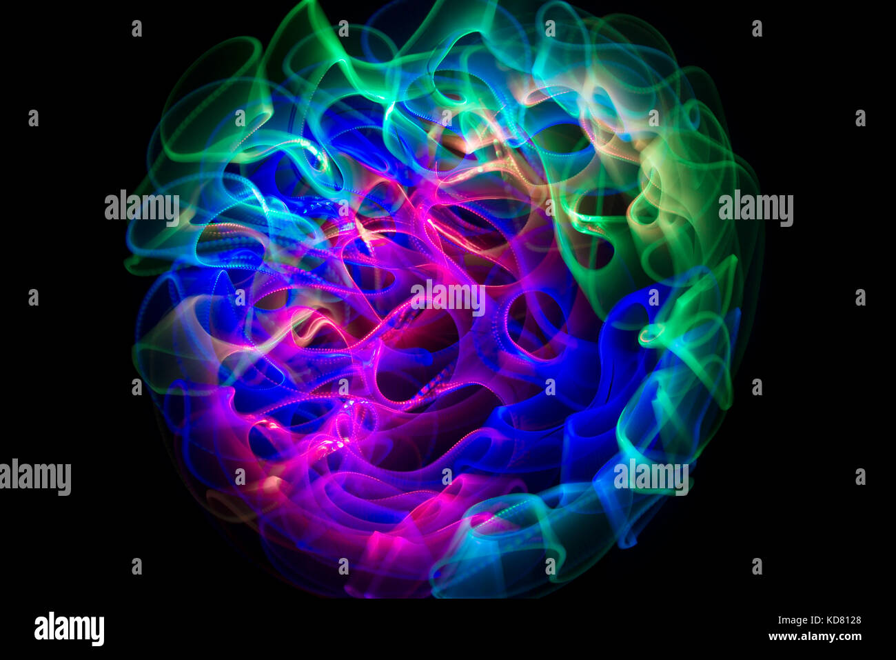 Multi colored Light Painting Stock Photo - Alamy