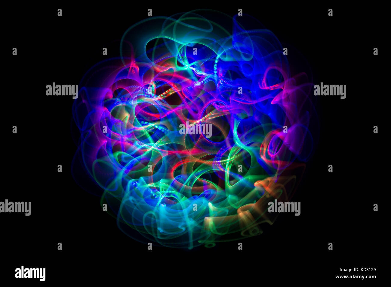 Multi colored Light Painting Stock Photo - Alamy