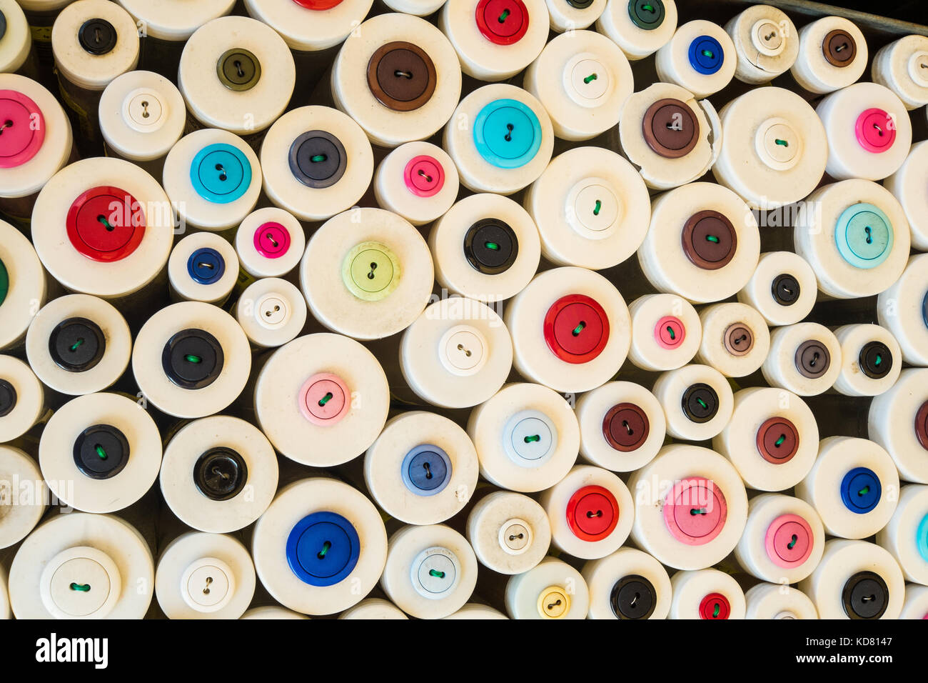 Buttons in haberdashery retail shop hi-res stock photography and images ...