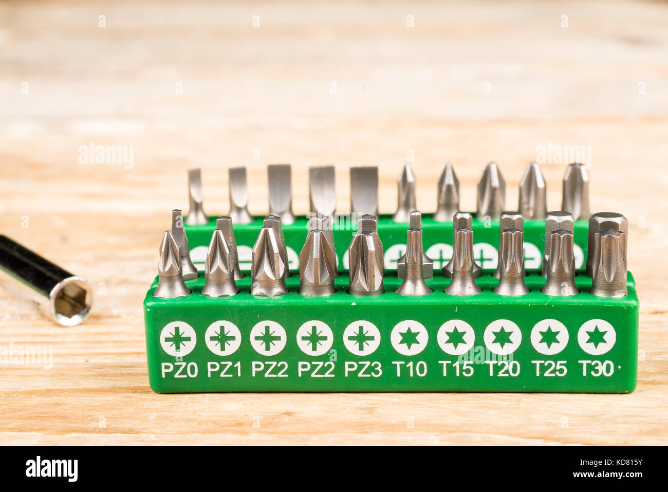 Assortment of magnetic screwdriver insert tips Stock Photo - Alamy