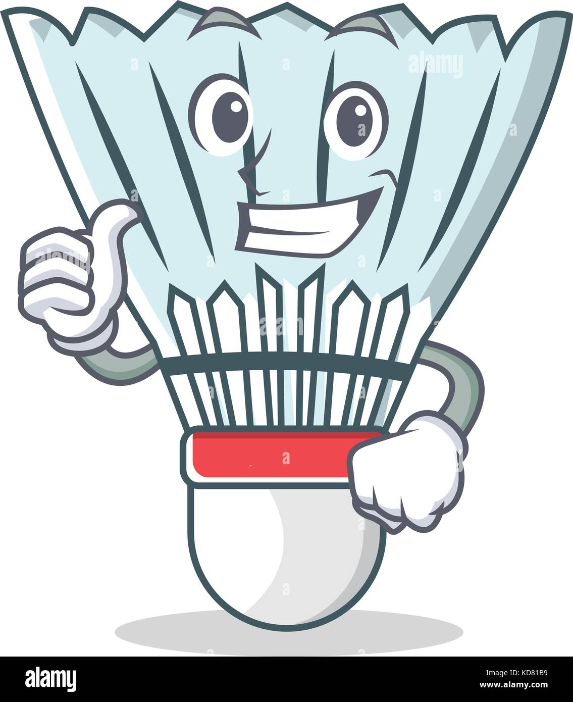 Thumbs up shuttlecock character cartoon vector Stock Vector Image & Art ...