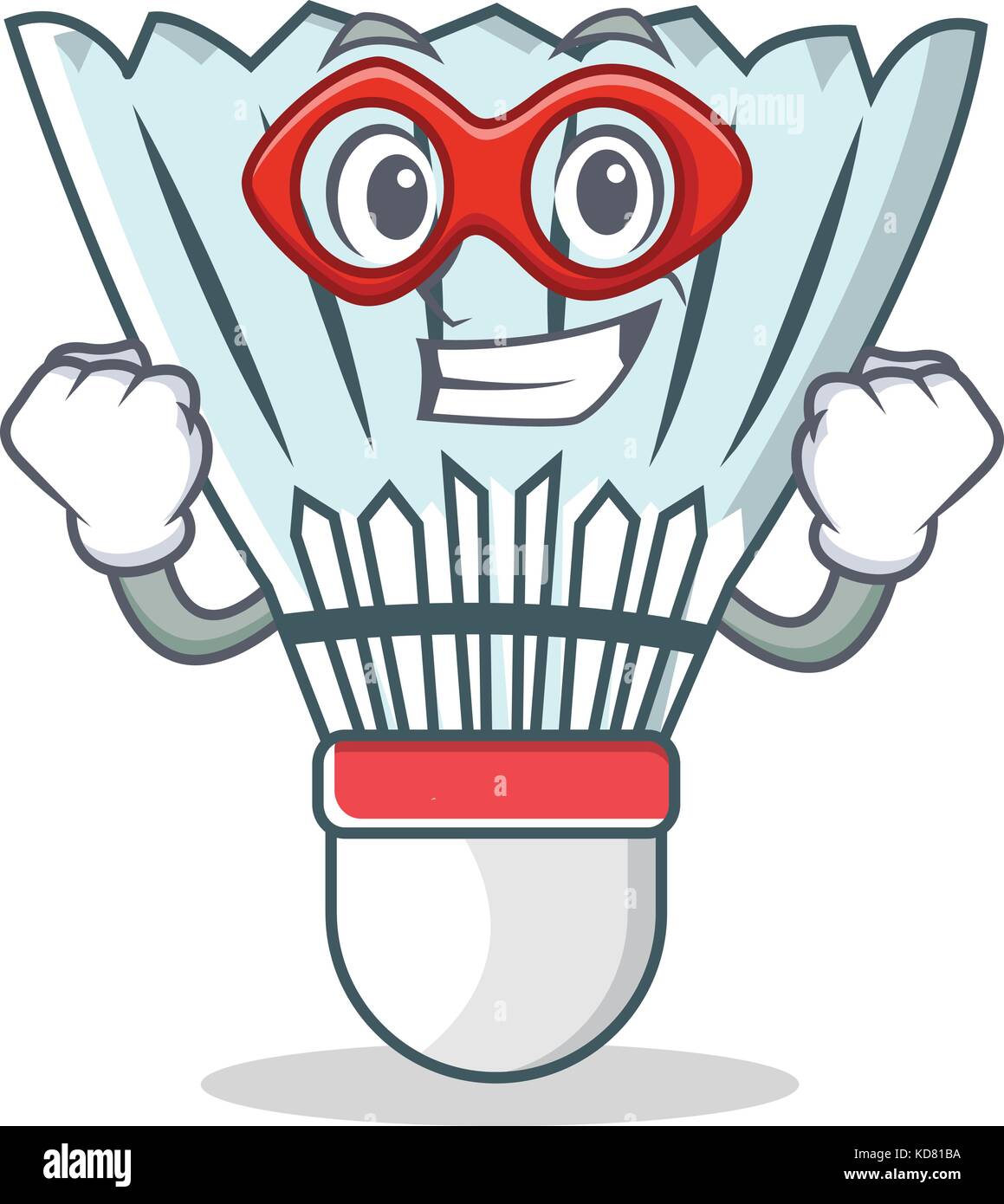 Super hero shuttlecock character cartoon vector Stock Vector Image ...