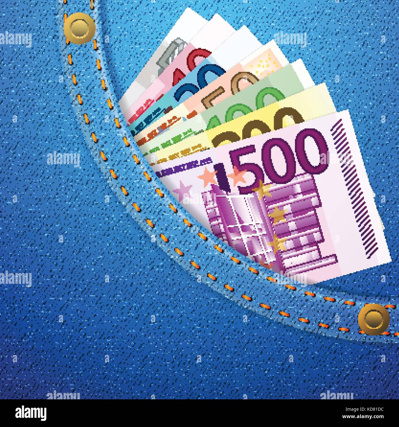 Euro banknote detail Stock Vector Images - Alamy