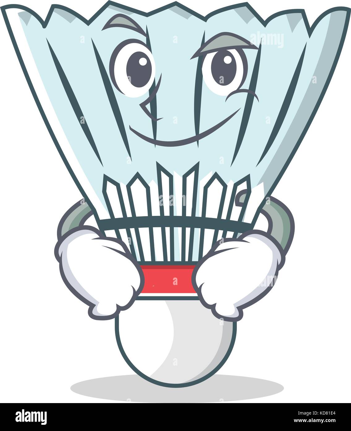 Smirking shuttlecock character cartoon vector Stock Vector Image & Art ...