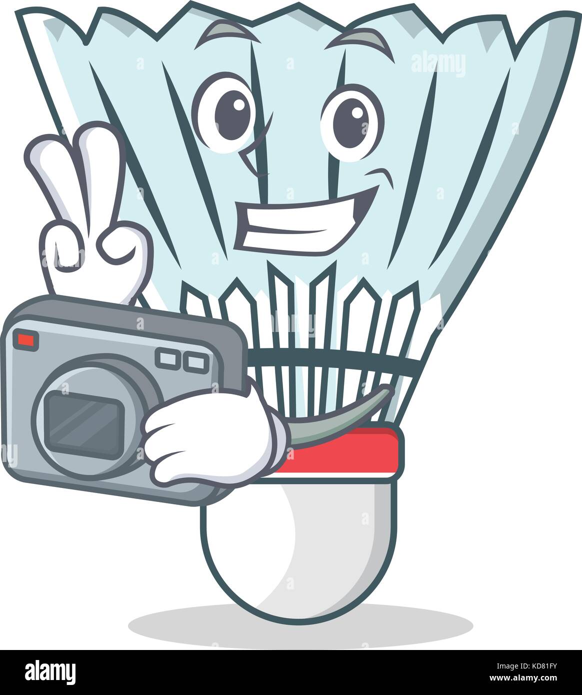 Photography shuttlecock character cartoon vector Stock Vector Image ...