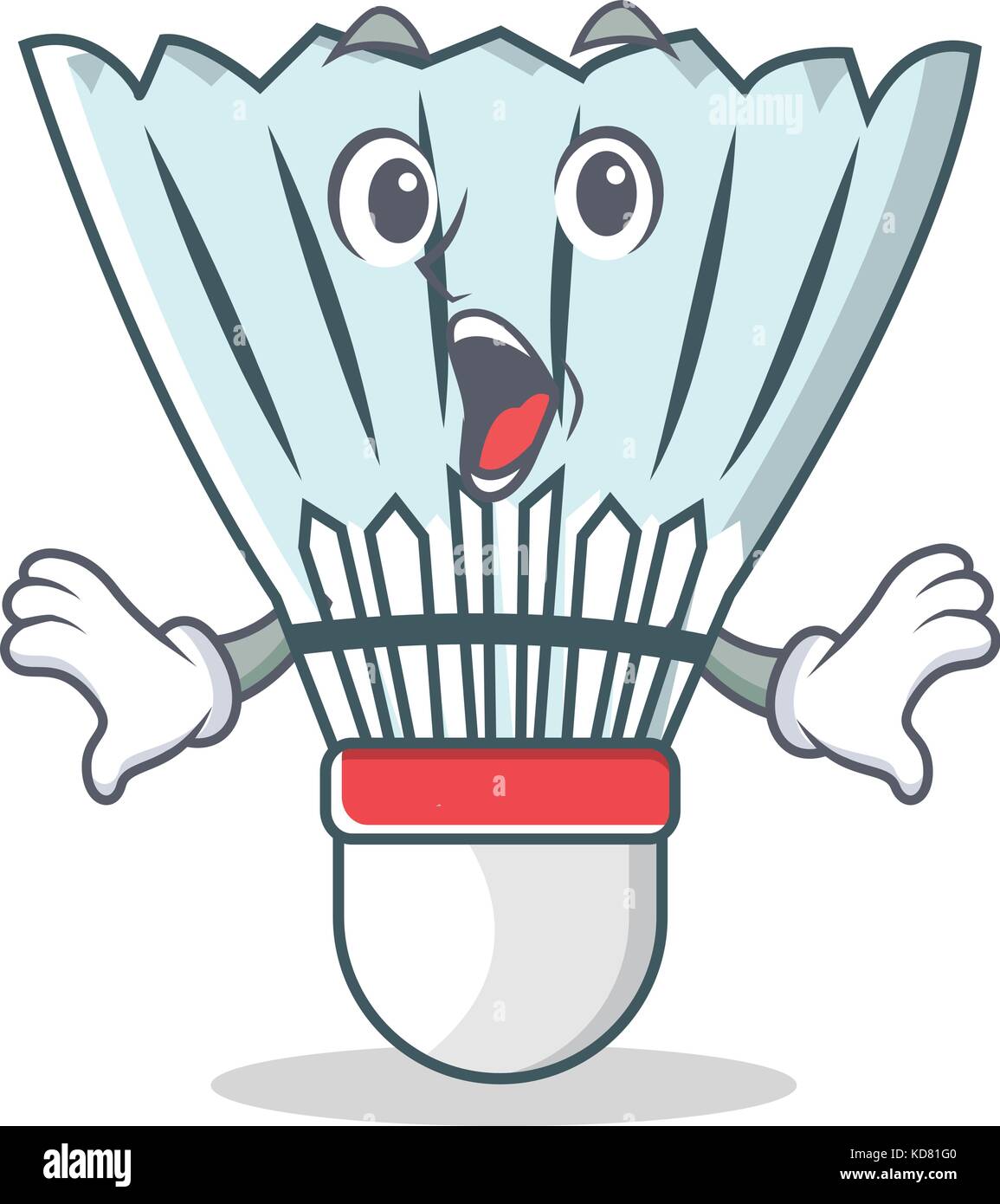 Surprised shuttlecock character cartoon vector Stock Vector Image & Art ...